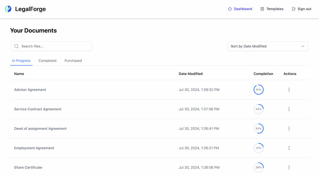 LegalForge | Fast & Easy Legal Document Generator